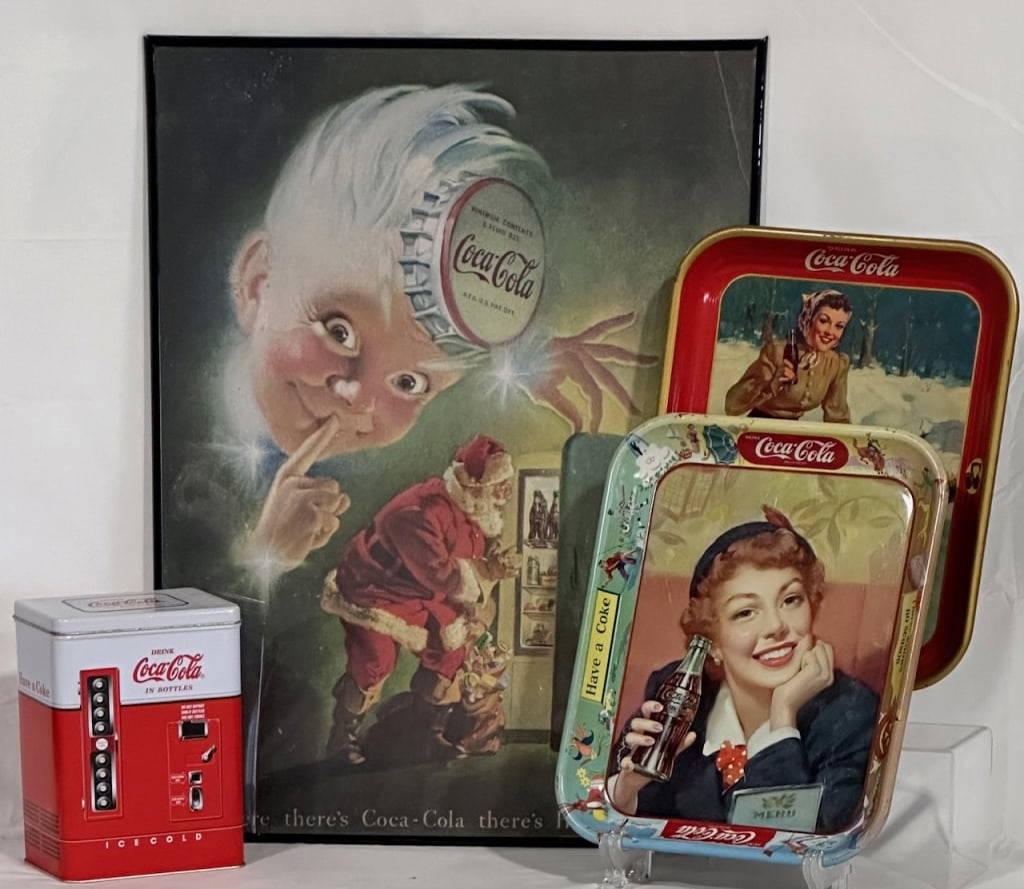 Assortment Of Vintage Coca-cola Collectibles Auction