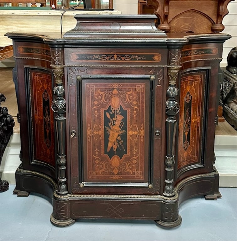 Alexander Roux Renaissance Revival Parlor Cabinet With Pedestal Top ...