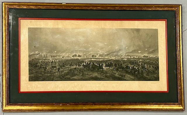 Antique 1876 Steel Engraving Of Gettysburg The Repulse Of Longstreet's ...