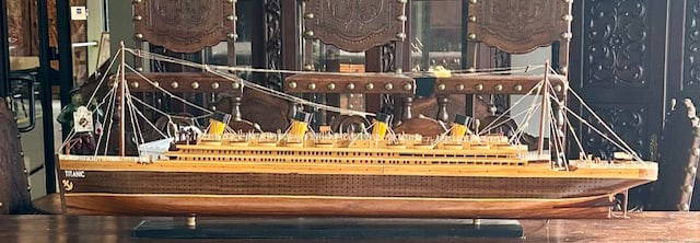 Wooden Model Titanic Replica