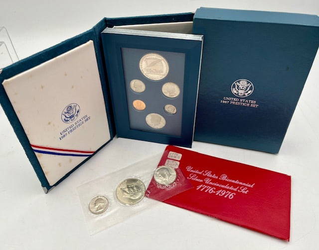 Bicentennial Silver & 1987 Prestige Coin Sets
