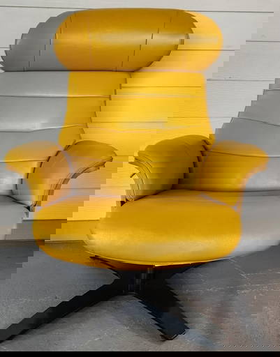 Modani Mid Century Style Yellow Lounge Chair