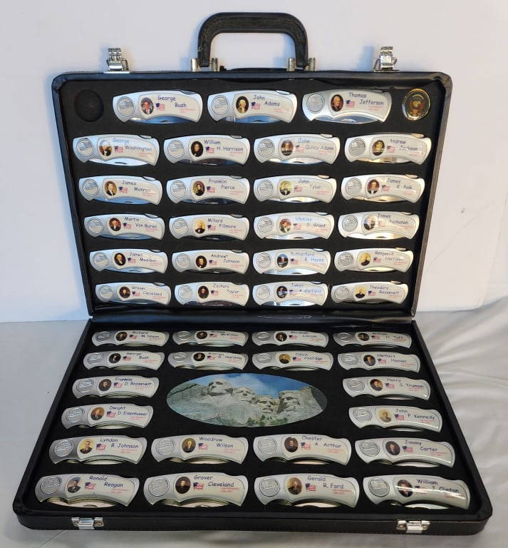 43pc Fighter Plus Presidential Pocket Knife Set Auction