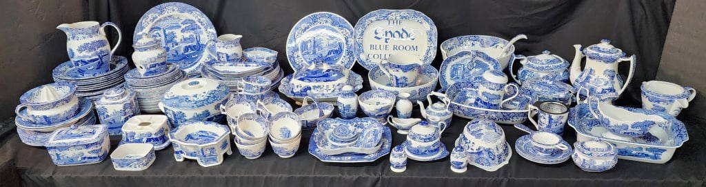 Vintage Spode Italian Blue & White China Auction