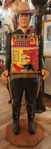 Vintage Richard Delong Cowboy Slot Machine