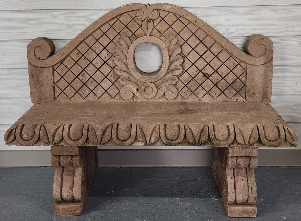 Beautiful Concrete Outdoor Garden Bench - Jul 03, 2025 | Berner's ...