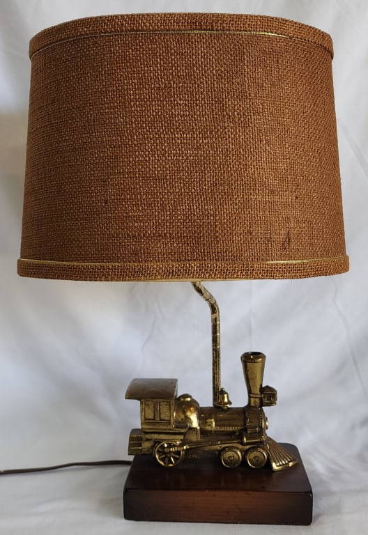 Vintage Brass Railroad Steam Train Table Lamp - Aug 01, 2025 | Berner's ...