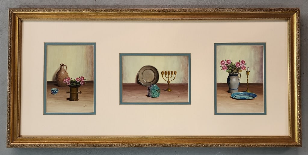 Signed V. Weley Miniature Still Life Oil Paintings - Aug 01, 2025 ...