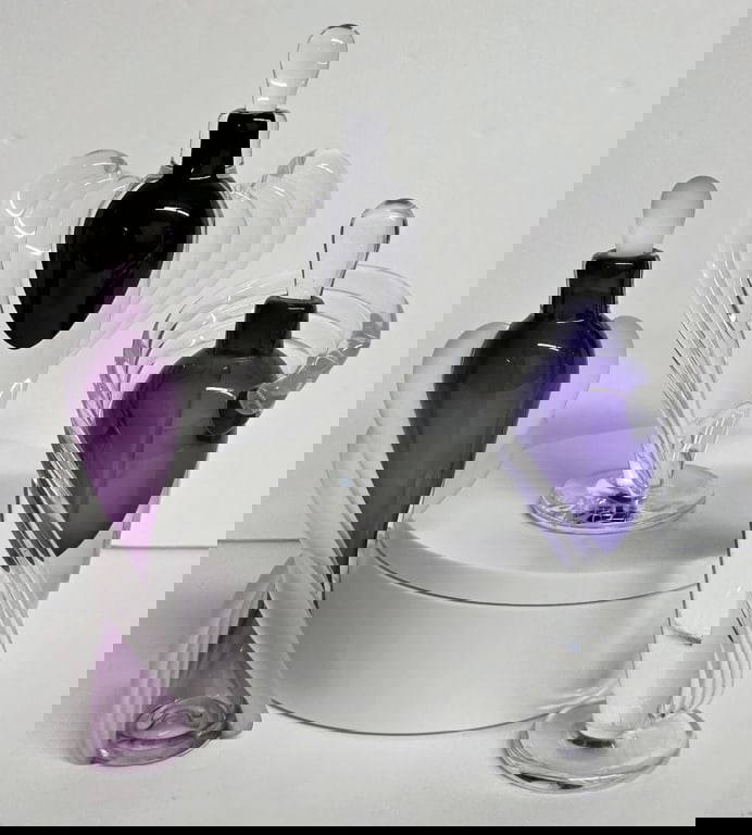 3 Vitrix 1997 "twist" Art Glass Perfume Bottles Auction