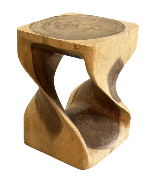 Unique Haussmann Style Wood Twist Stool Auction