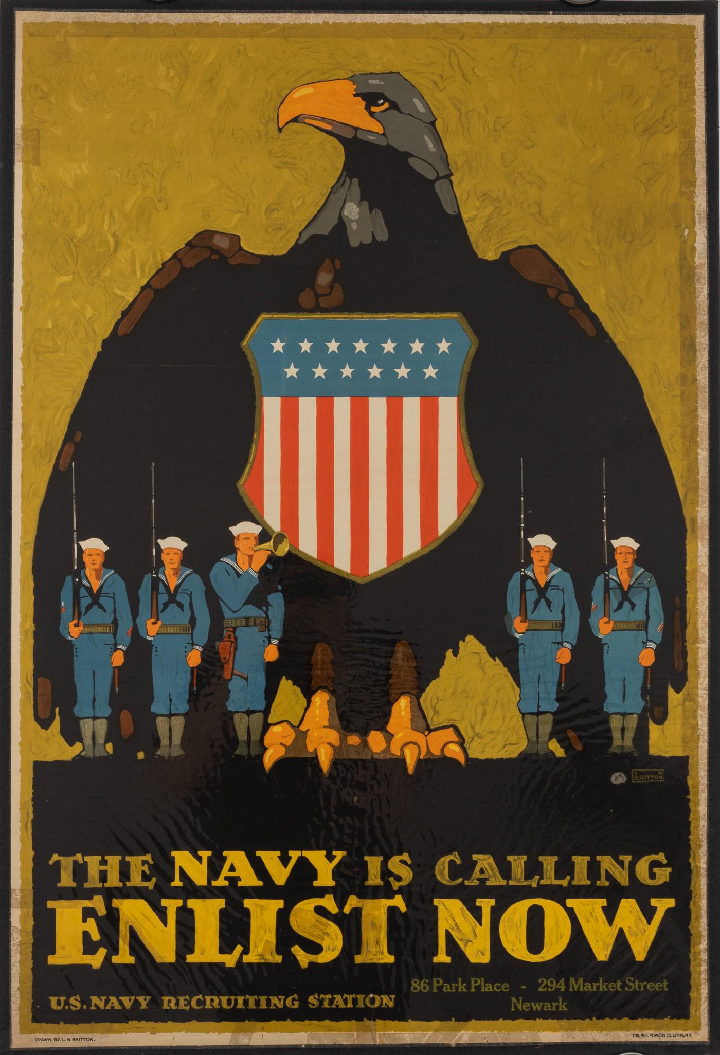 The Navy Is Calling Enlist Now Wwi Poster