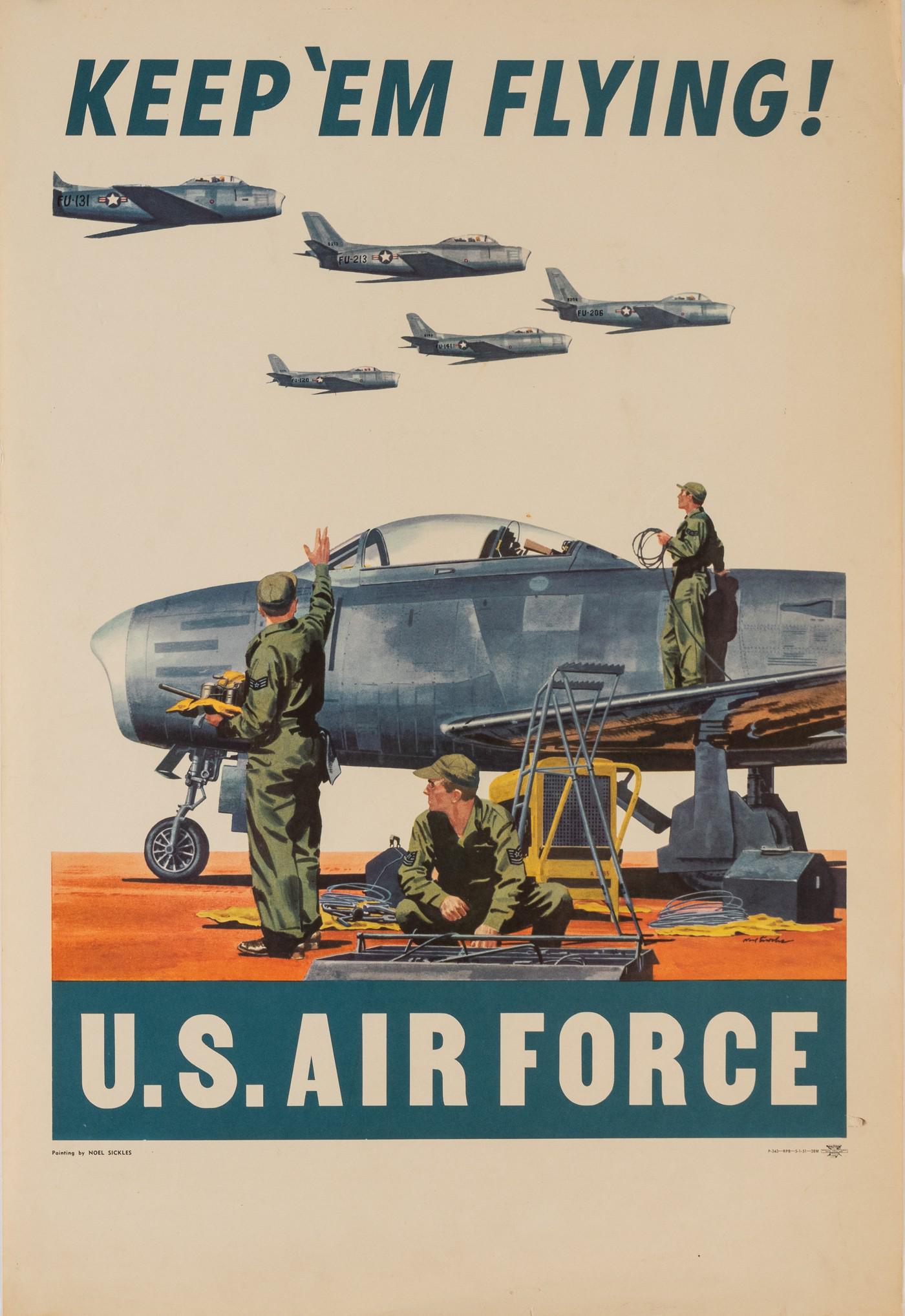 Keep 'em Flying Us Air Force Poster