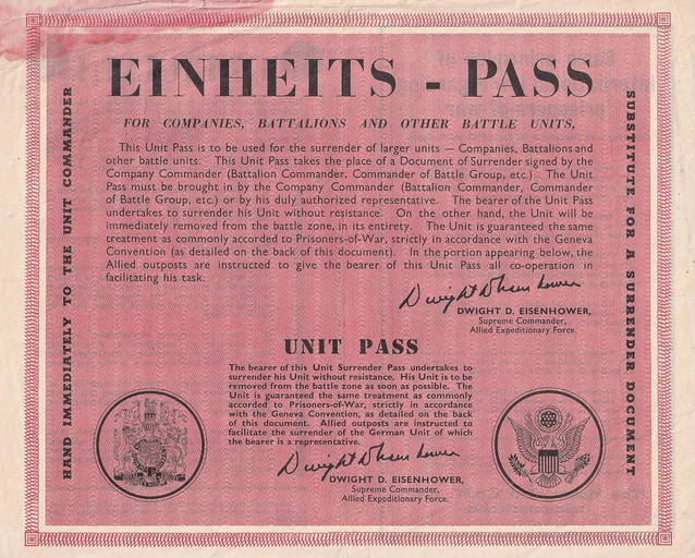 Wwii Surrender Leaflet