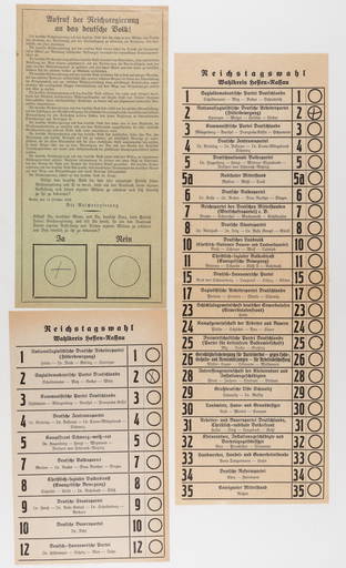 Nsdap German Election Ballots (3)