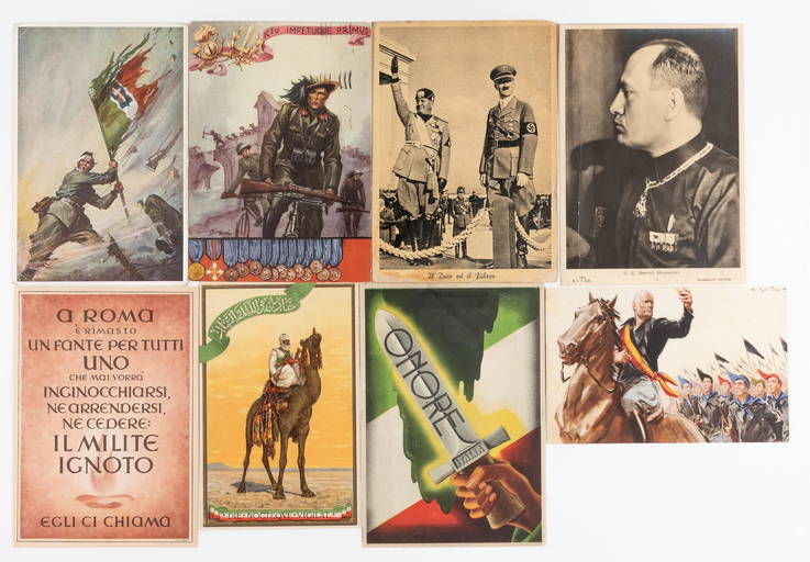 Wwii Italian Mussolini Postcards (8)