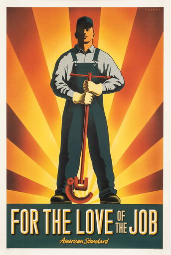 AMERICAN STANDARD FOR THE LOVE OF THE JOB POSTER STEVE FORNEY (#0083 ...