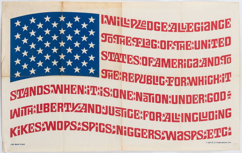 Mad Flag 1970's Protest Poster Mad Magazine
