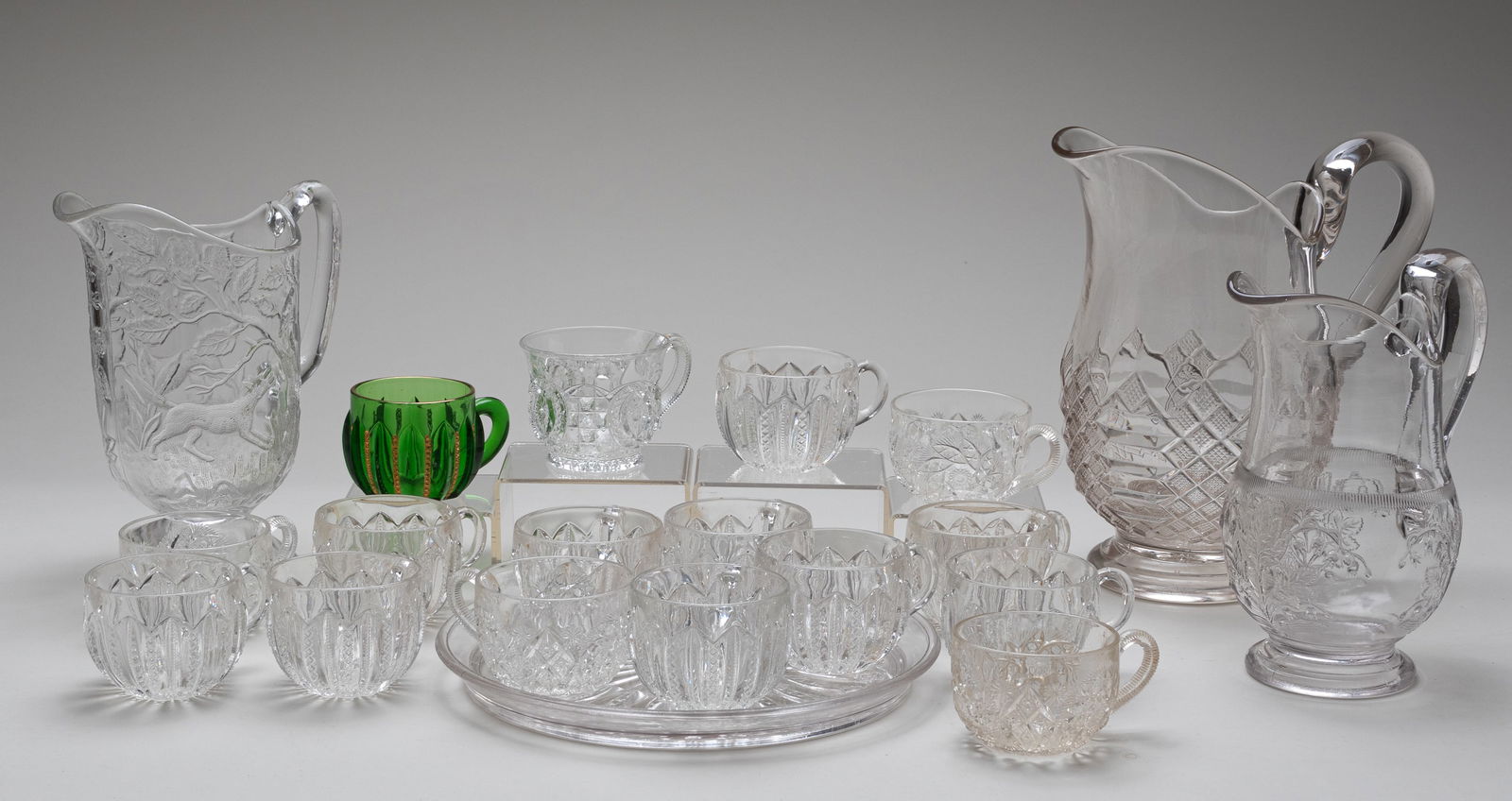 20 Eapg Pitchers And Punch Cups Auction
