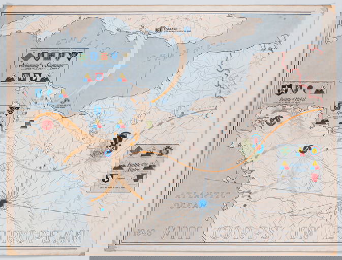 2 Wwii Pictorial Viii Corps Eto Normandy Invasion Maps