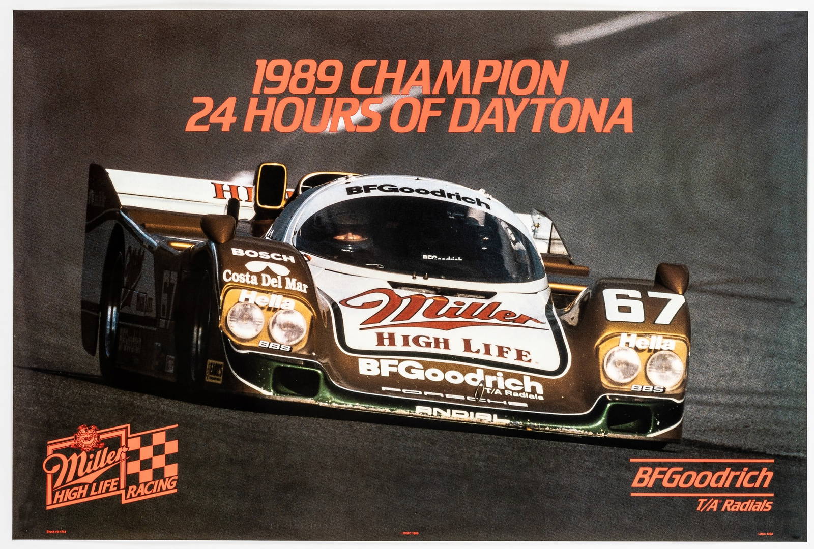 1989 Daytona Champion Bf Goodrich Poster Auction