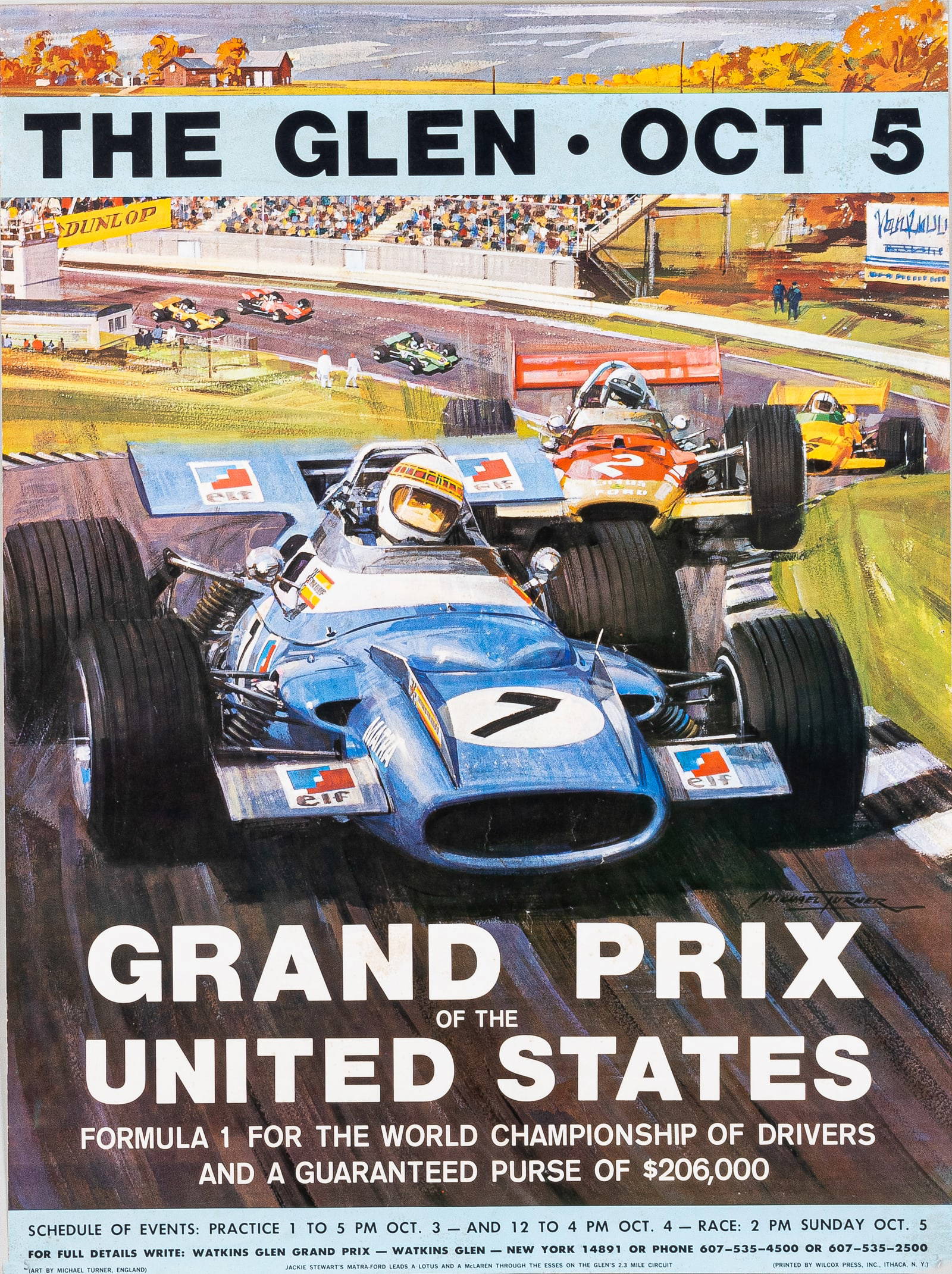 The Glen F1 Race Advertisement Poster Auction
