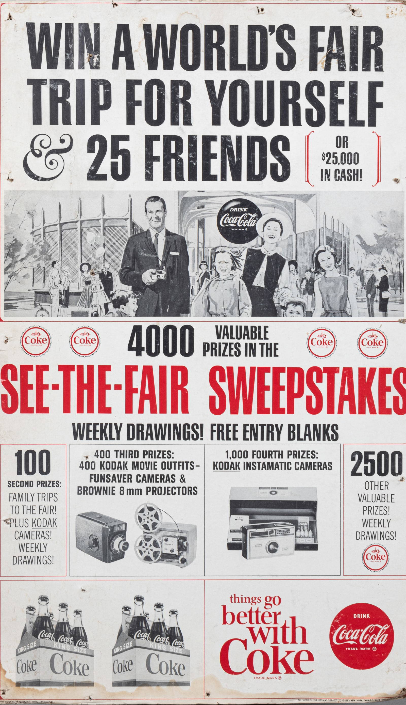 1964 Worlds Fair Coke Sweepstakes Ad Auction