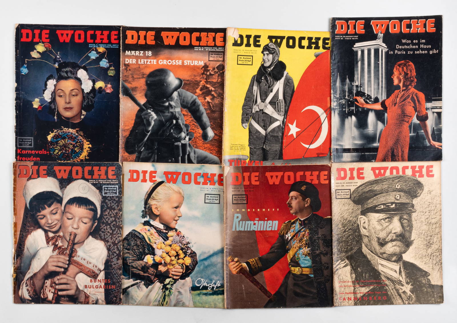 8 Die Woche Wwii German Magazines Auction