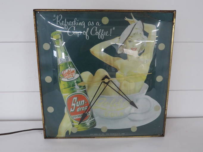 Sun Drop Golden Girl Cola Pam Clock