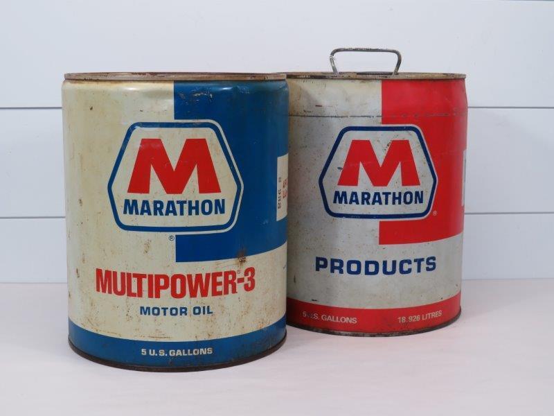Marathon 5 Gal Oil Cans (2)