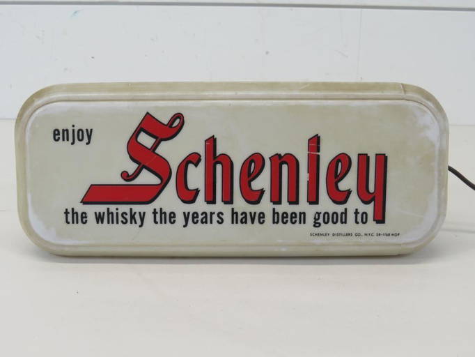 Schenley Distillers Co. Lighted Whiskey Sign