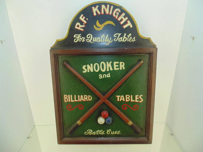 Rf Knight Vintage Snooker Advertising Sign