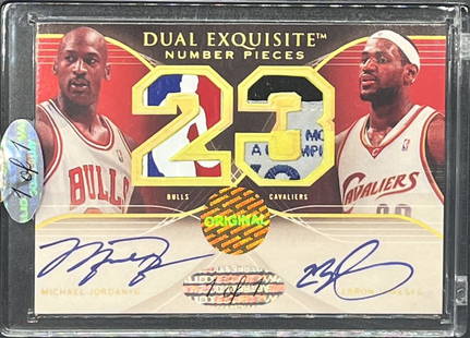 Michael Jordan Lebron James Exquisite Card