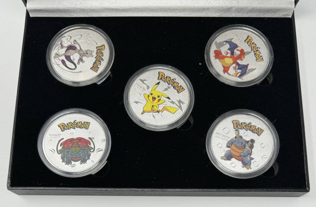 Charizard, Pikachu, Mewtwo Pokemon Coins Collection Auction