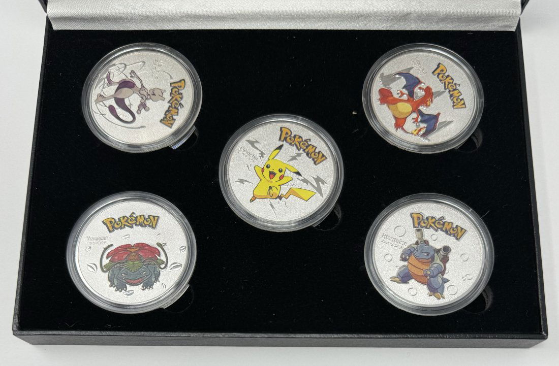 Charizard, Pikachu, Mewtwo Pokemon Coins Collection Auction