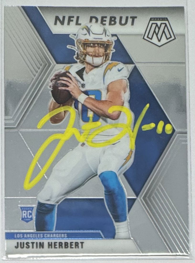 Justin Herbert Auto Rookie Card Auction