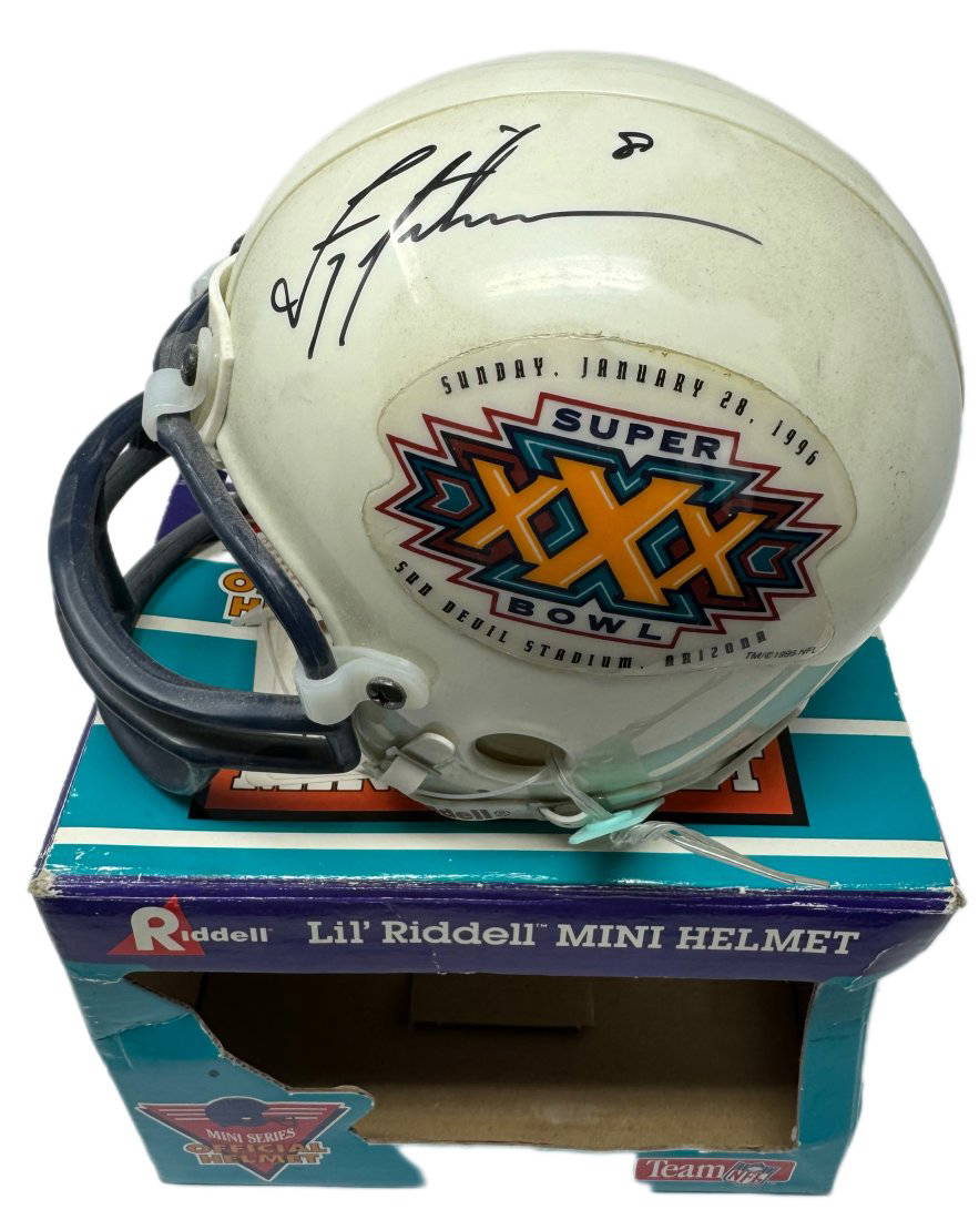 Troy Aikman Signed Super Bowl Xxx Champions Helmet Auction