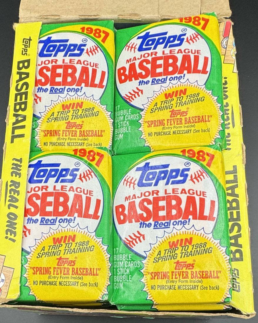 1987 Topps Baseball Bubble Gum Cards Factory Sealed 36 Wax Packs Auction