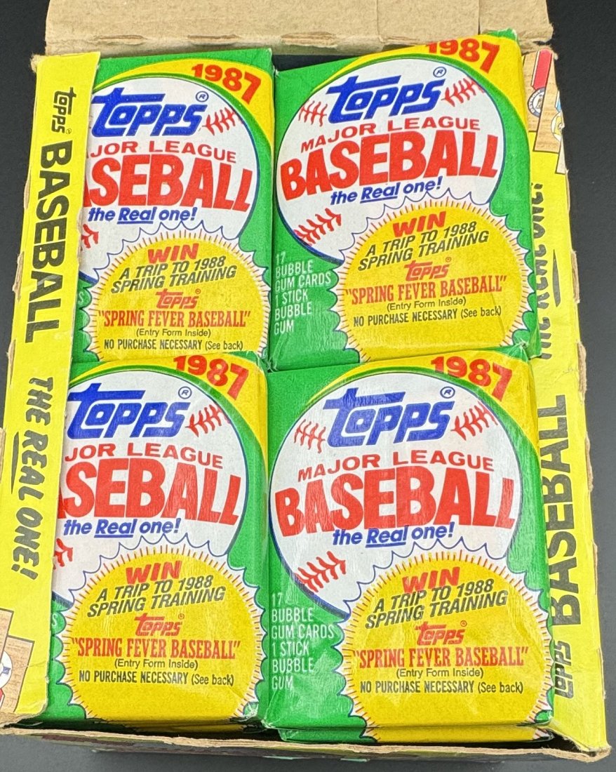 1987 Topps Baseball Bubble Gum Cards Factory Sealed 36 Wax Packs Auction