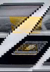 Two Donald J. Trump 24k Gold Plated Collectors $100