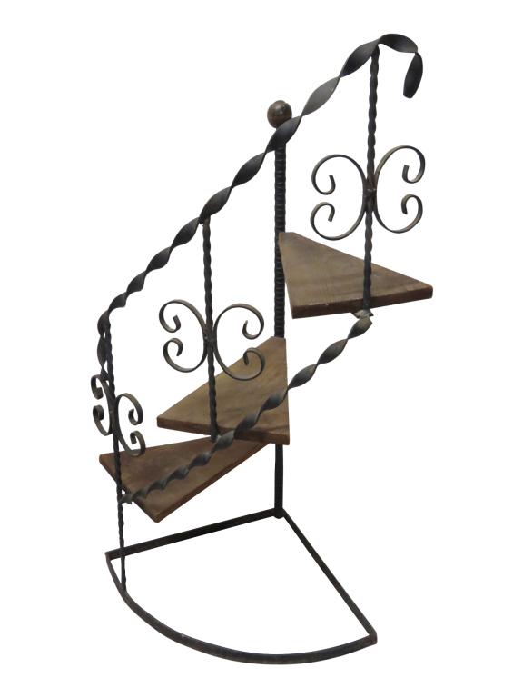 Wrought Iron Spiral Stair Plant Stand