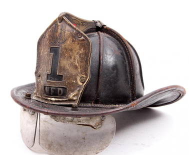 Vintage European Firefighter Helmet