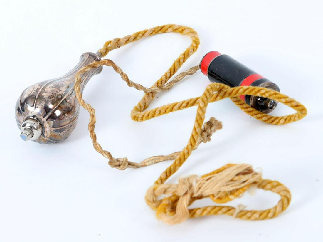 Old 835/1000 silver butler bell and a metal butler bell (#0015) on May ...