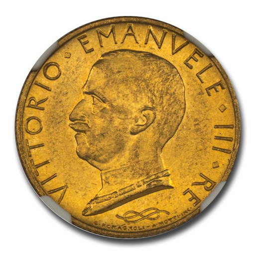 1931-R Italy Gold 100 Lire Emanuele III MS-62 NGC (#10144) on Dec 15, 2022 | DTLA Auctioneers in CA