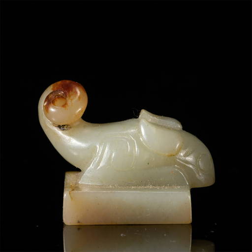 A Carved Jade Mythical Beast Seal