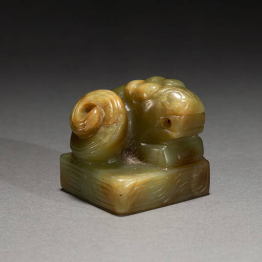 Chinese Ancient Jade Mythical Beast Chop Seal