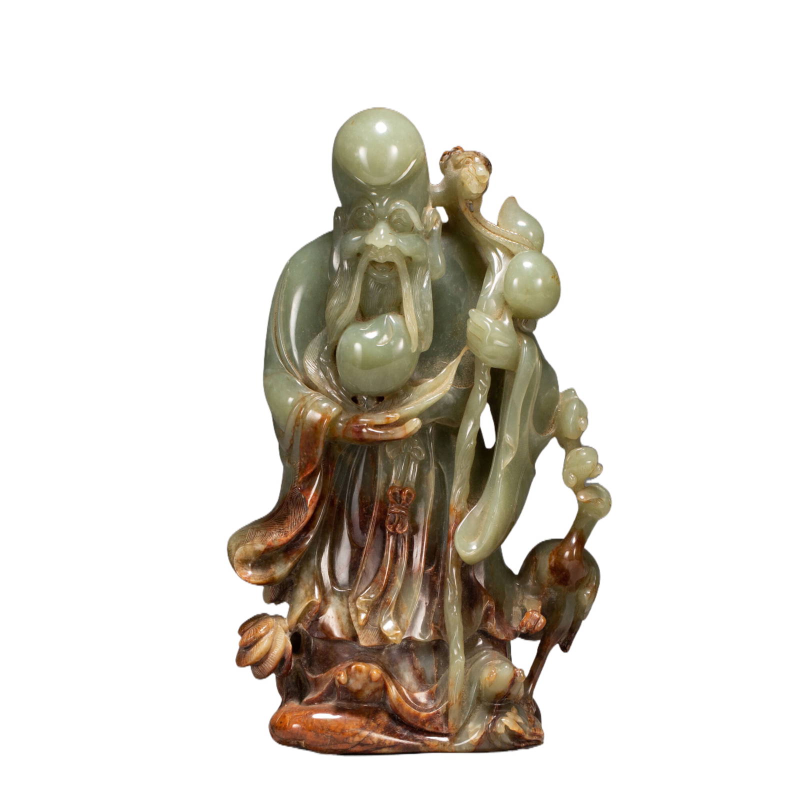 A Carved Jade God Of Longevity Auction