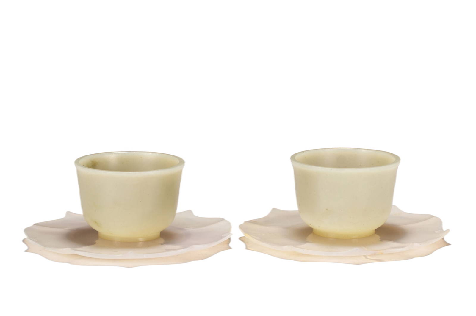 A Pair Of Jade Cups Auction