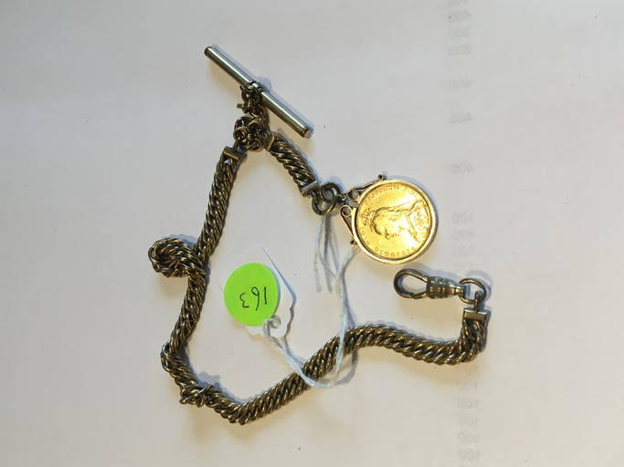 An 1892 Queen Victoria Gold Coin Set In A Gold Filled