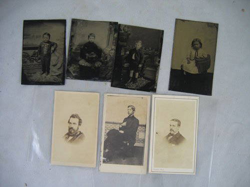Tintypes, Cdvs, 2 Soldiers, 4 Kids, Unknown Po