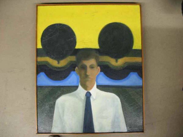 Oil Signed By Michael Mccurdy "the Artist Looks At Natu